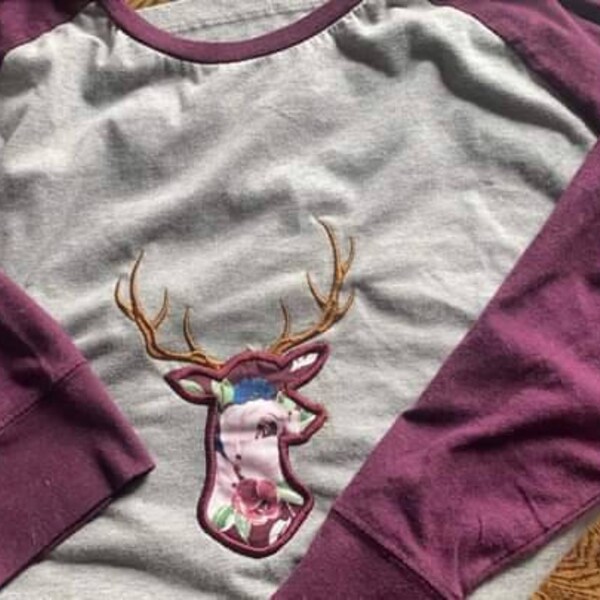 Machine Embroidery Design | Deer Applique Machine Embroidery Designs 4 ...