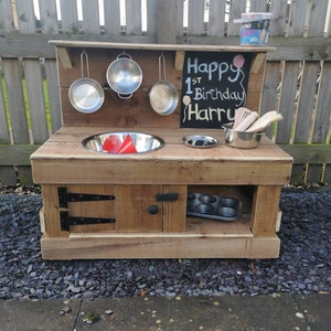 Mini Mud Kitchen With Working Tap UK Delivery Only - Etsy