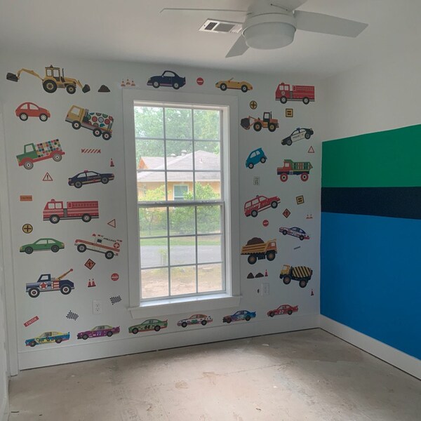 Wall Decals Emergency EMS Vehicles, Removable and Reusable Police Car ...