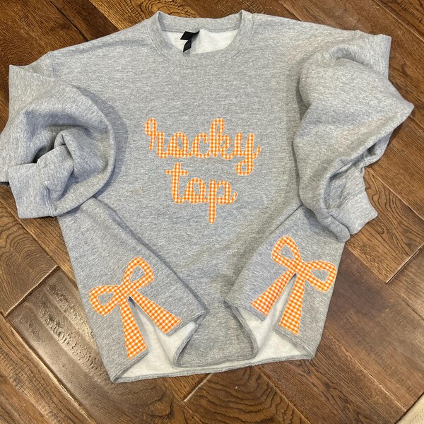 Raggy Applique Script Rocky Top Machine Embroidery Design - 3 Sizes ...