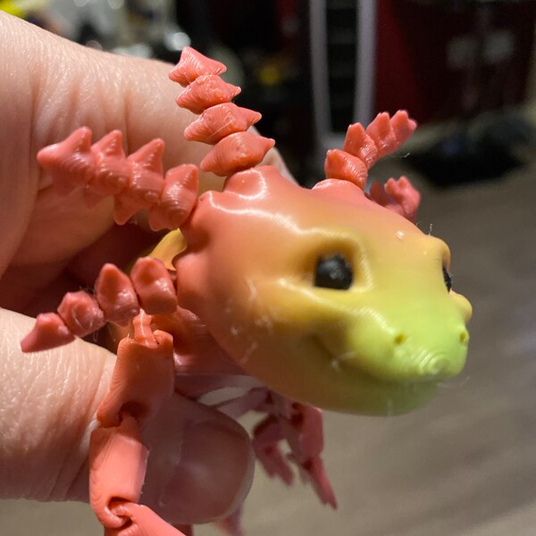 3dprinted Articulated Adorable Axolotl | Sensory Stress Fidget | as ...