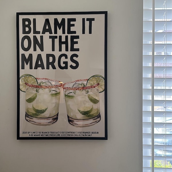 Spicy Marg Print - Spicy Margarita Print - Cocktail Print - Recipe ...
