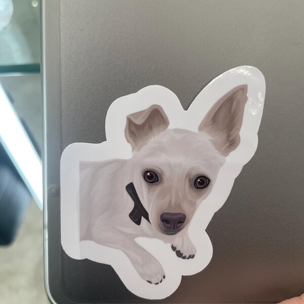 Personalized Dog Stickers Hand Drawn Custom Pet Sticker, Custom Dog ...