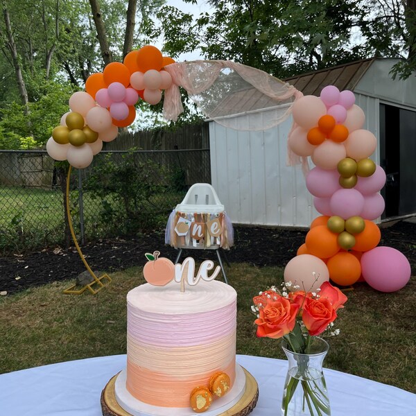 Peach Cake Topper | Peach First Birthday | One Sweet Peach Birthday ...