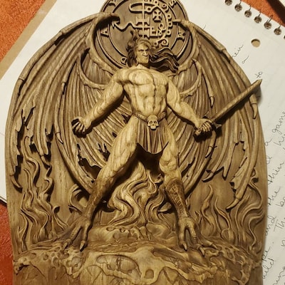 Gefjon Goddess Statue Altar, Norse Pagan , Wood Carving Gefjun, Home ...