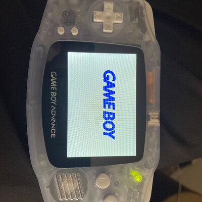 White Game Boy Advance GBA Console With Ips V5 Backlight Backlit LCD ...