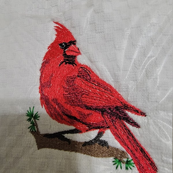 Red Cardinal Bird Machine Embroidery Design - - Etsy
