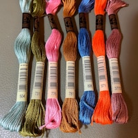 8x Brown/cream DMC Flosses, Dmc Threads, DMC Kit, Dmc Set of Colors ...