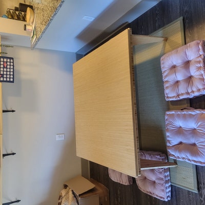 Square Mid Century Modern Coffee Table Low Coffee Table Floor Table ...