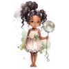 29 Watercolor Cute Little Black Girl Clipart Bundle , Watercolor ...