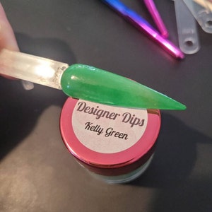 Kelly Green Dip Powder, Nail Dip Powder, Dip Powder for Nails, Dip Nail ...