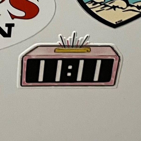 11:11 Retro Alarm Sticker, Vintage Clock Sticker, Retro Clock Sticker ...