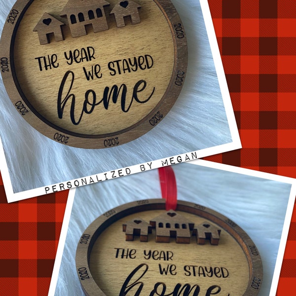 Digital File SVG PDF the Year We Stayed Home Ornament - Etsy
