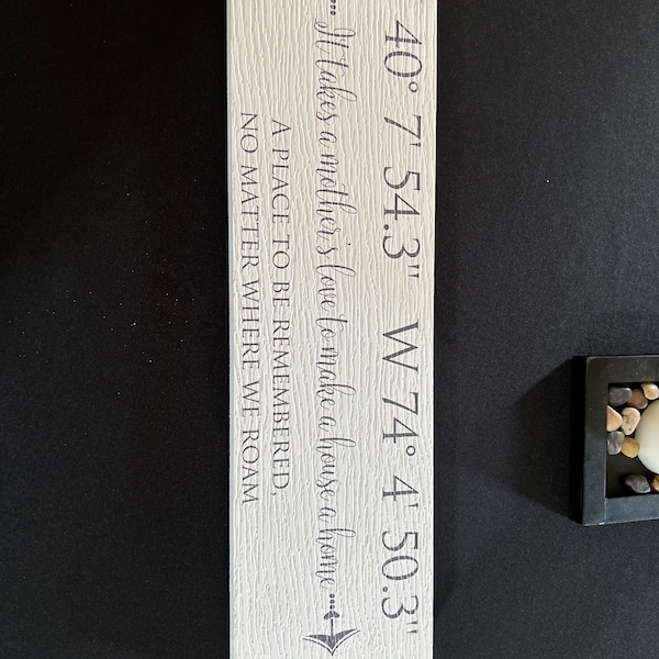 Personalzied Wedding Gift | GPS Sign | Custom Coordinates Sign ...