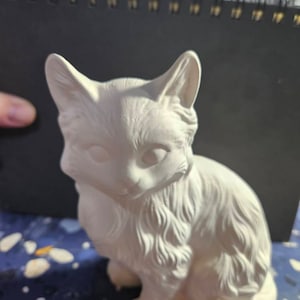 Ready to Paint Ceramic Cat Figurine, Paint It Yourself Stretching Cat ...