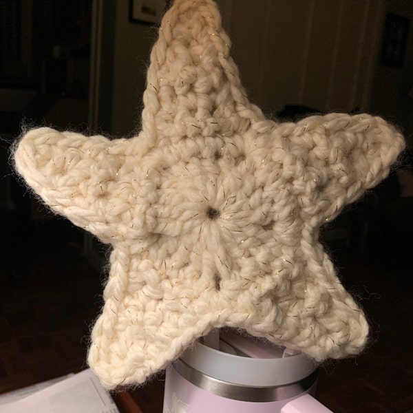 Crochet Star Tree Topper Pattern: Bulky Wool Christmas Decor (PDF ...