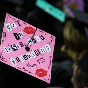 Mean Girls Printed Graduation Cap Topper, Get in Loser, Burn Book Grad ...