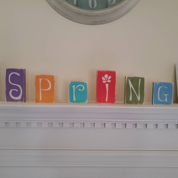 Summer Blocks - Summer Decor - Summer Signs - Wood Shelf Sitters ...