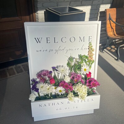 Downloadable Wedding Sign Flower Box DIY Wedding Sign Plans Flower Box ...