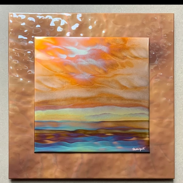Sunflowers, 7.5 X 15”, Copper Fire Painting - Etsy
