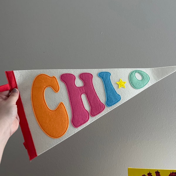 Sorority Rainbow Pennant Flag - Etsy