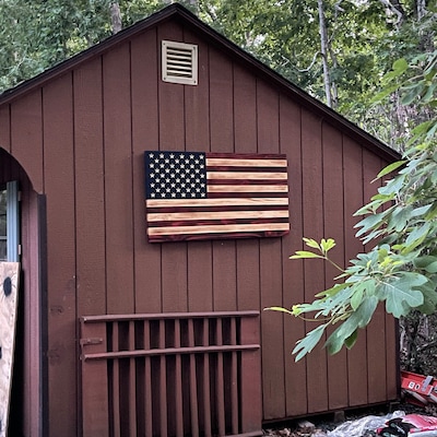 Rustic Flag sizes 26x14 to 60x33 Customizable Wooden Flag - Etsy