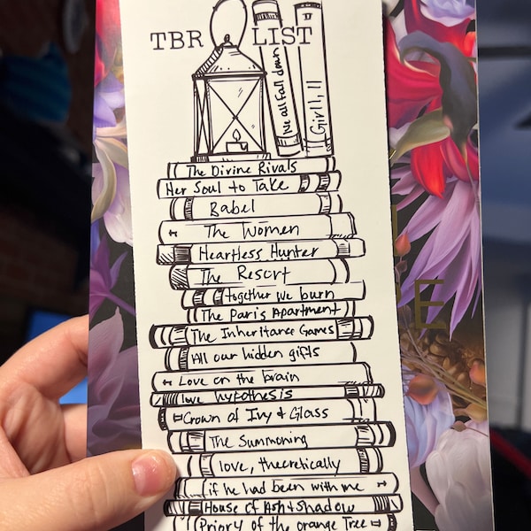 Reading Log Tbr Bookmark, Library Book Trackers, Vintage Book List ...