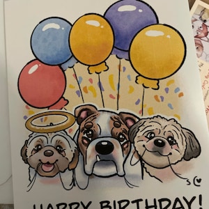 Custom Handmade Dog Card From Your Photo - Etsy