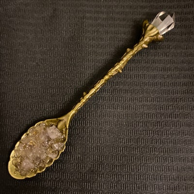 Amethyst Witch Spoon Crystal Spoon Wicca Pagan Altar Spoon Herbal Spoon ...