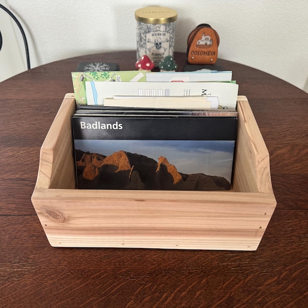 National Park Map Storage Box, Cedar Wood, Custom Vinyl Design, Travel ...