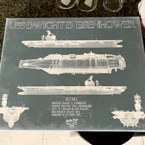 USS Intrepid CV-11 Blueprint Wall Art Original Carrier - Etsy