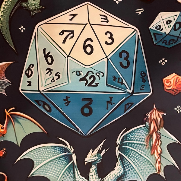 Dnd Druid Wrapping Paper | D&D Wildshape Gift Wrap | Fantasy Forest ...