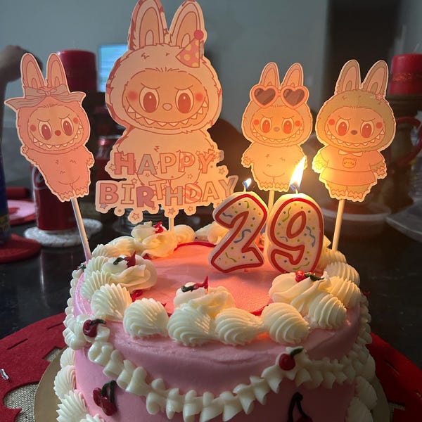 12 Cute Labubu Digital Download Pack, Original Labubu Design in Pastel ...