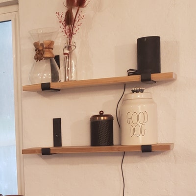 Steel Shelf Bracket, Custom Modern Black Iron Metal Shelf Brackets ...