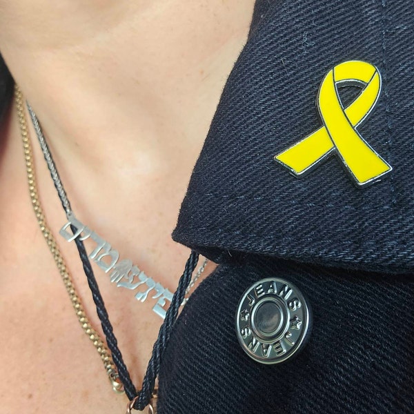 Bring Them Home Yellow Ribbon Israel Pin Bring Them Home Now Hostages Support Israel Yellow ...