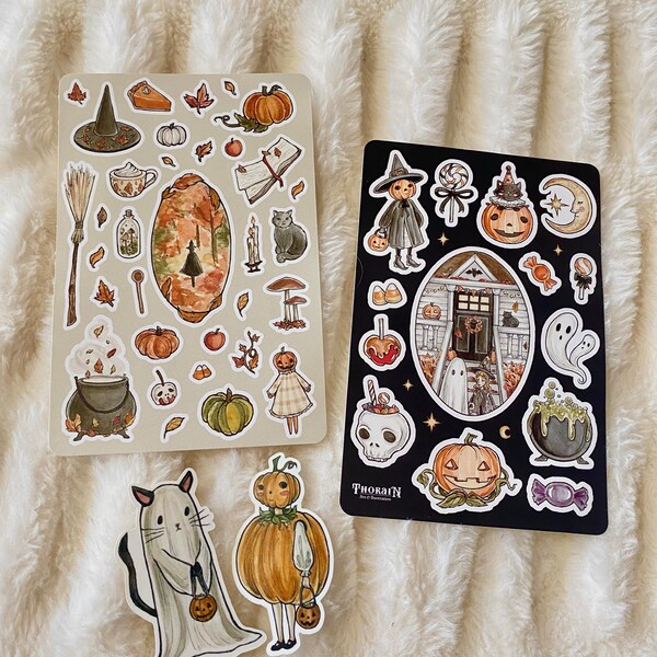 BUNDLE: Dark Cottagecore Sticker Sheets Green Witch Journal Stickers ...