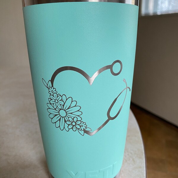 Nurse YETI, Personalized 20 Oz YETI, Custom Stainless Steel Yeti ...