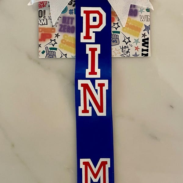 PIN ME Ribbons, Personalized Keychain for Backpacks and Athlete Gifts ...