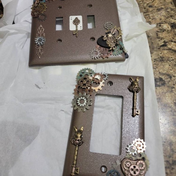 Bronze Industrial / Steampunk Outlet Cover is Individually Handcrafted ...