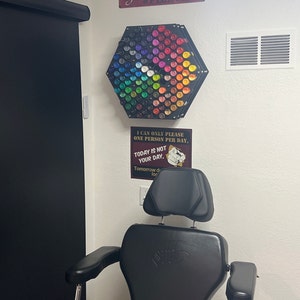 Tattoo Ink Wheel, Wall Mounted, Rotating, Holds 80 1oz Tattoo Ink ...