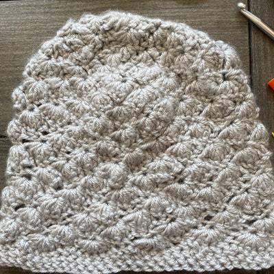 Crochet Beanie PATTERN Wavy Shells Beanie Hat Crochet Hat Pattern DIY ...