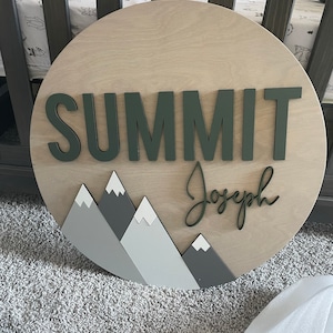 Round Baby Name Sign Personalized Child Name Sign | Etsy