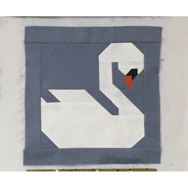 PDF Quilt Block Pattern – Swan – Animal Quilt - Etsy