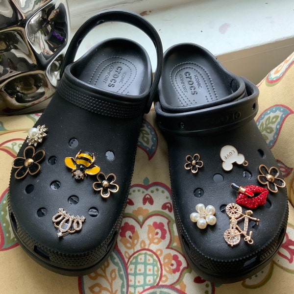 20 Pcs Blue Clog Shoe Charms for Croc Bling Octopus Fairy Flower Set ...