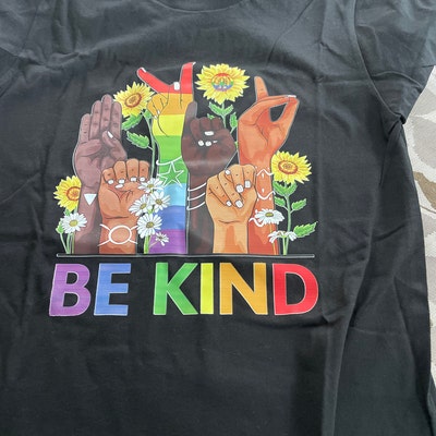 Be Kind Sign Language Shirt, Be Kind Rainbow Shirt, Be Kind T-shirt ...