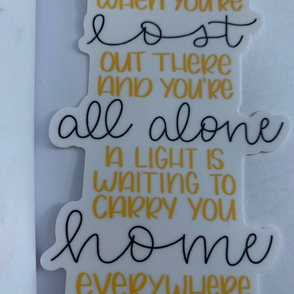 STICKER Everywhere You Look Full House Theme Song Yellow Vinyl Sticker ...