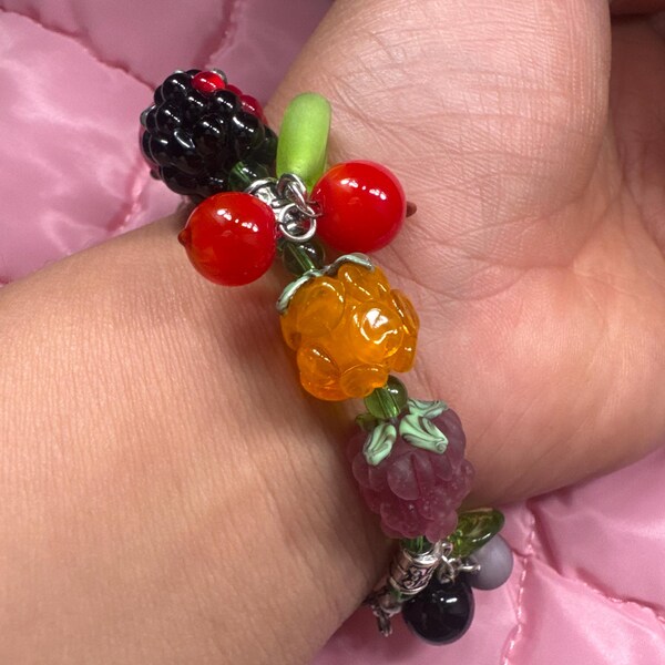 Large Red Necklace Glass Bubble Necklace Red Chunky Necklace Large Bead ...