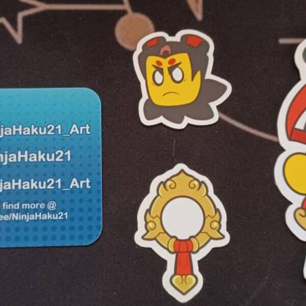 LMK | Chibi Nezha and Chang'e Matted Stickers - Etsy