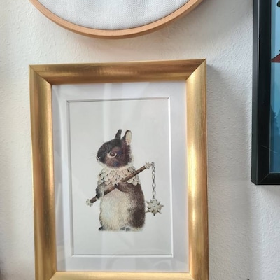 Bunny With Flail Print - Etsy