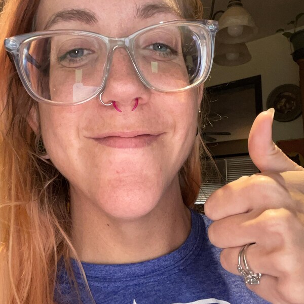 2 PCS Acrylic Crescent Septum Pincher/ear Gauges Tapers/tapered Buffalo ...